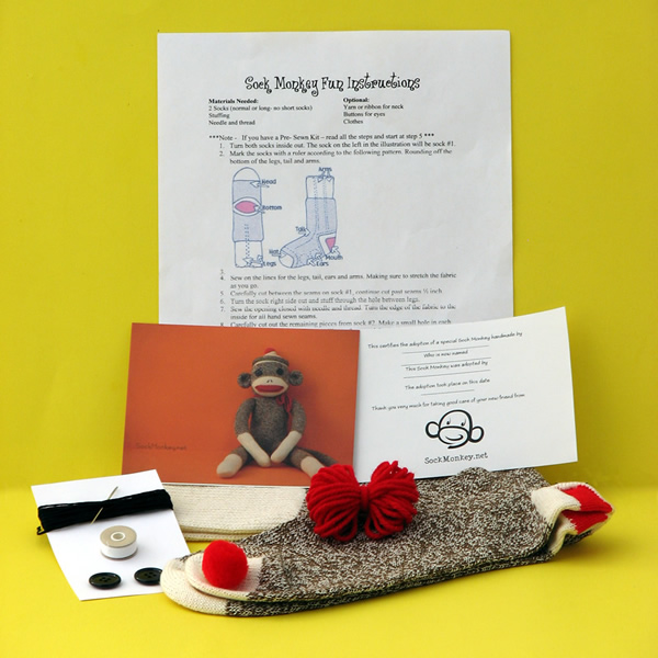 Sock Monkey Kits - Only $13 - (Sock Monkey.net)